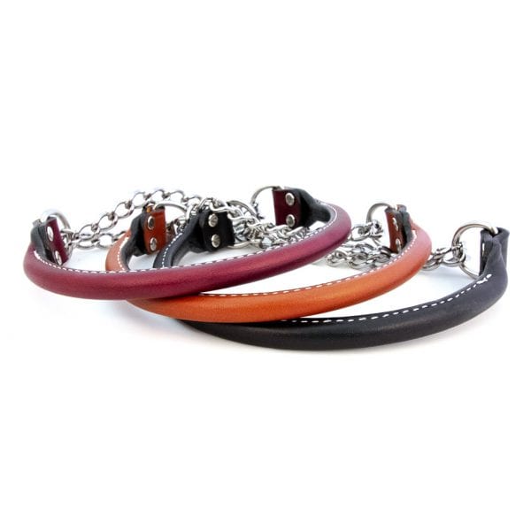 Rolled Combination Choke Collar - Auburn Leathercrafters